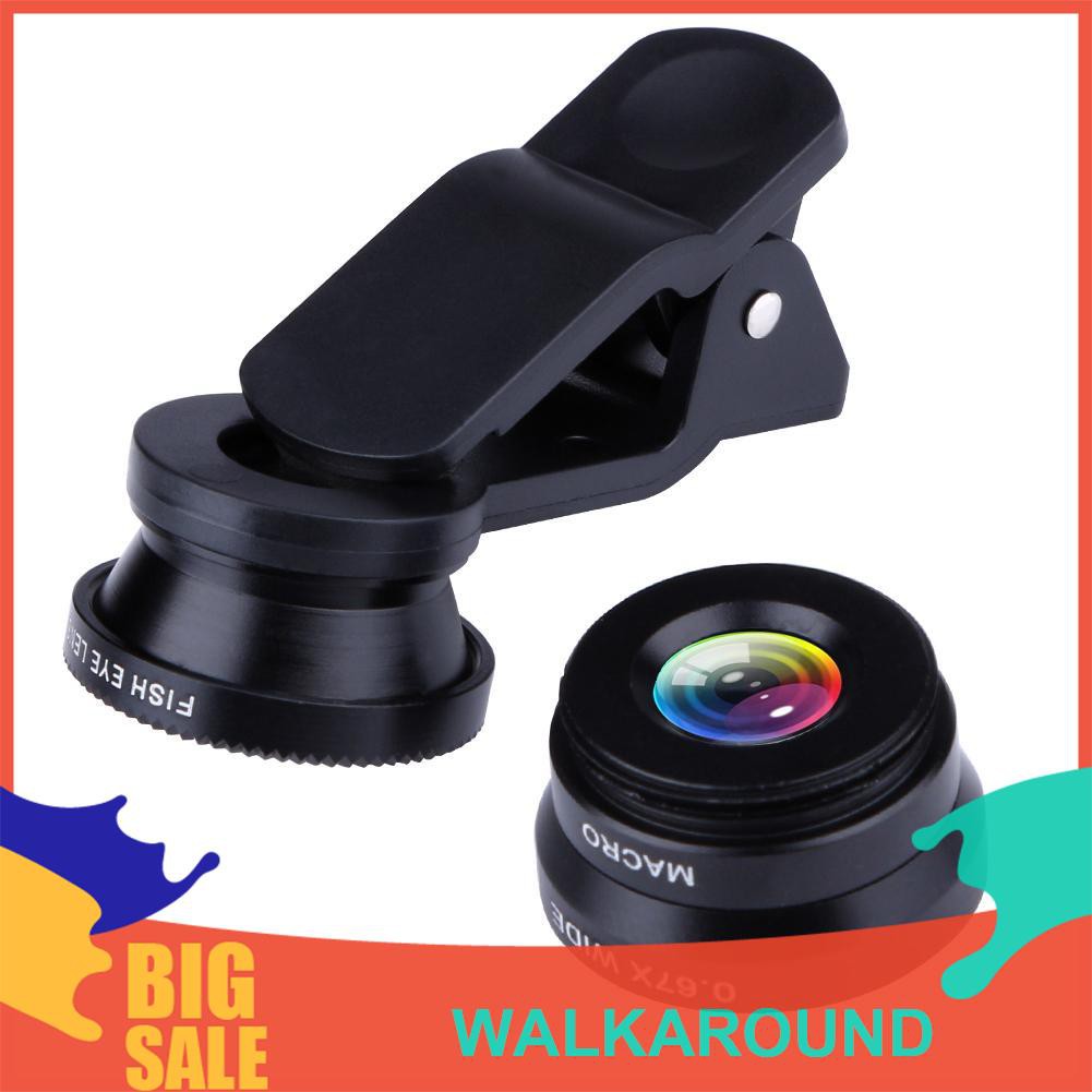 Walk Clip 3 - In - 1 180 เลนส์ Fish - Eye + Wide Angle Lens + เลนส์ ...