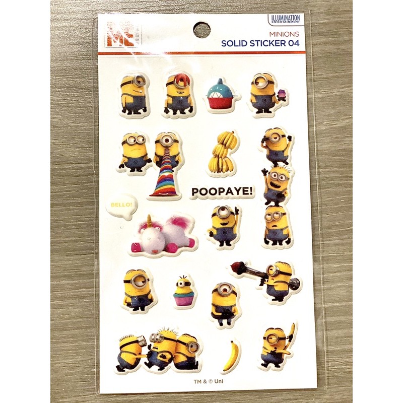 Sticker Minions เบอร์ 01-06 | Shopee Thailand