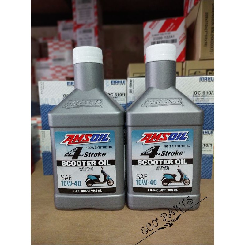 Amsoil แอมซอย Formula 4-Stroke 10W40 Synthetic Scooter Oil สังเคราะห์ ...