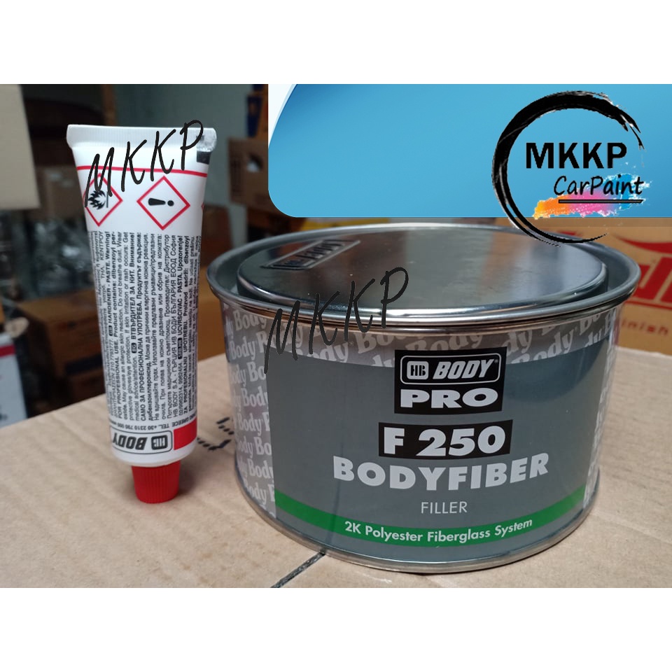 สีโป๊วไฟเบอร์ F250 BODYFIBER บอดี้ไฟเบอร์ สีโป้วรถยนต์ โป้วยึดเกาะเหล็กได้ดี ( ขนาด 750 กรัม ...