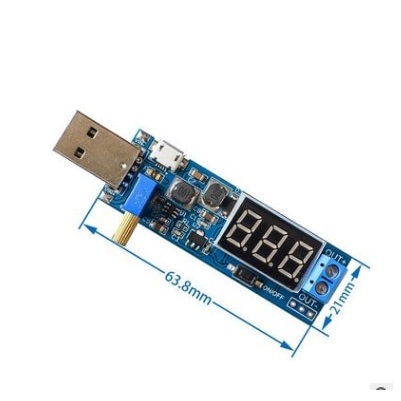 Dc-dc 5V ถึง 3.5V / 12V USB Step UP/ลงโมดูลแหล่งจ่ายไฟปรับ Boost Buck Converter Out DC 1.2V-24V ...