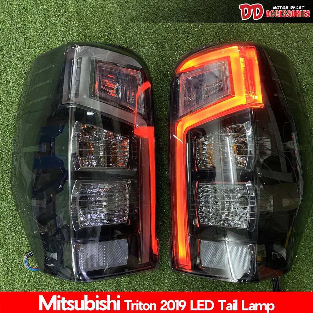 ไฟท้าย triton 2019 2020 2021 2022 2023 สีดำ LED BAR ทรงห้าง | Shopee ...