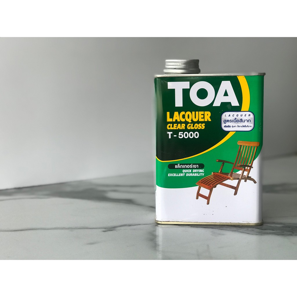 แล็กเกอร์เงา TOA รุ่น T-5000 ขนาด 1/4 แกลลอน สีใส | Shopee Thailand