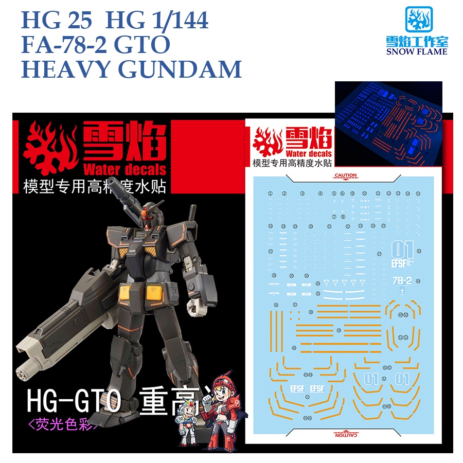 ดีคอลน้ำ [SNOW] HG 25 s FA-78-01 FSD GTO 021 FLUORESCENT HG 1/144 WATER ...