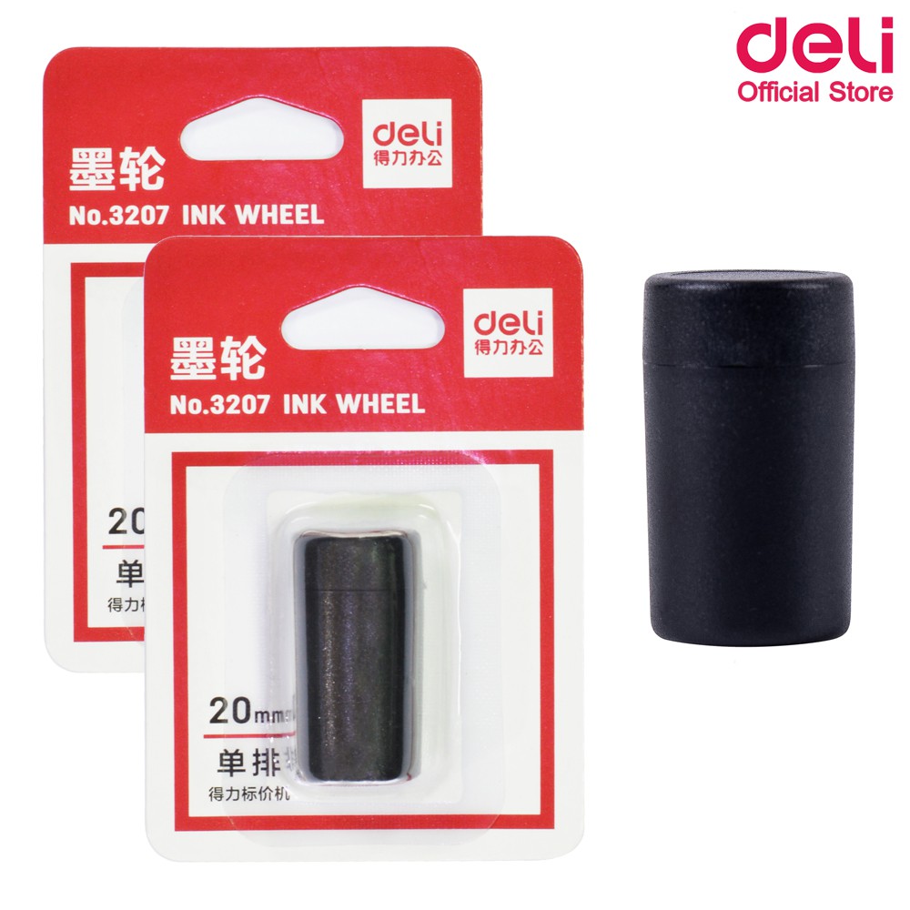 Deli 3207 Ink Wheel ผ้าหมึกเครื่องยิงสติ๊กเกอร์ป้ายราคา ขนาด 20mm (แพ็ค ...