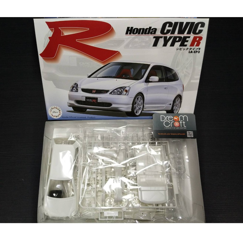 FUJIMI 1/24 Honda Civic Type R PA - EP3 (โมเดลรถยนต์ Model DreamCraft ...