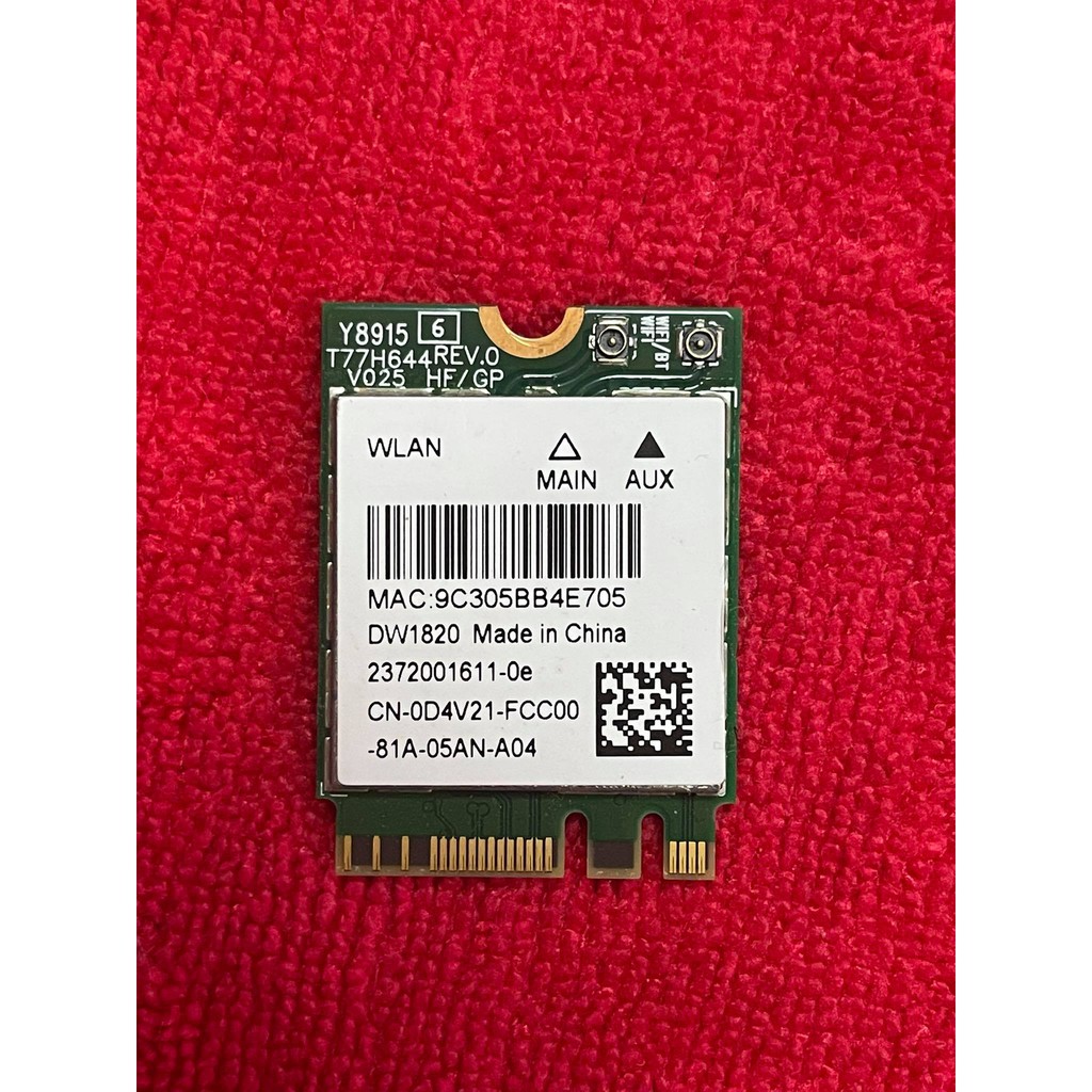 Wireless Card WLAN DW1820 DELL 0D4V21 D4V21 M.2 wifi 802.11 ac+bt ...