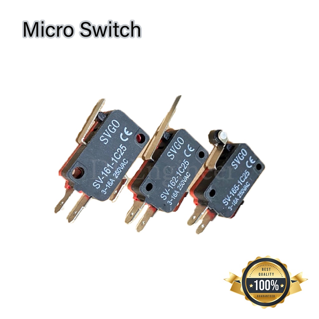 Micro Switch ไมโครสวิทช์ SVGO 3ขา สีดำ+แดง ตัวเล็กจิ๋ว | Shopee Thailand