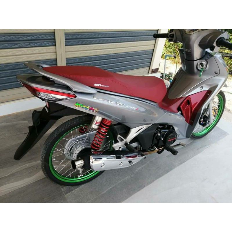 เบาะ Wave 125 i LED/( โครงเทียมใส่หมวกกันน็อคเต็มใบไม่ได้)(โครงแท้ใส่ ...