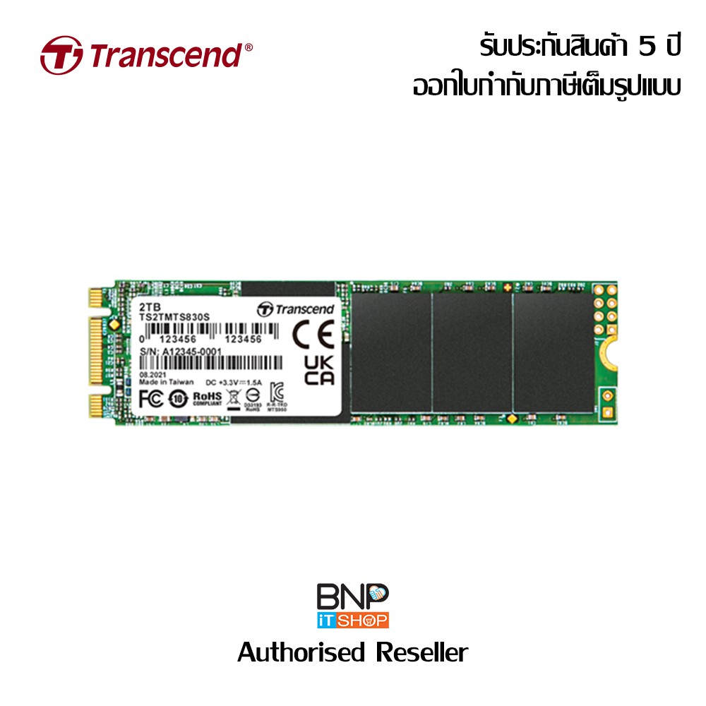 Transcend M.2 2280 SSD, SATA3 B+M Key ,TLC หน่วยความจุแบบ เอสเอสดี รับประกันสินค้า 5 ปี | Shopee ...