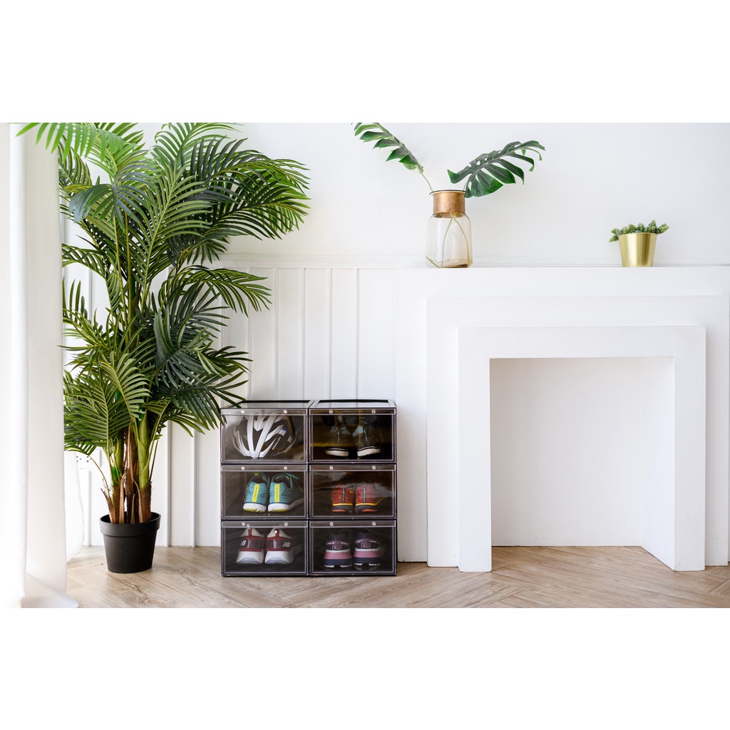 พร้อมส่ง！！ กล่องรองเท้า กล่องใส่ของ กล่องเอนกประสงค์ i.am.box กล่องสีดำ ...