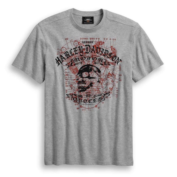 SALE!! เสื้อยืดสีเทาผู้ชายลิขสิทธิ์แท้จาก Harley Davidson 96386-20vm ...