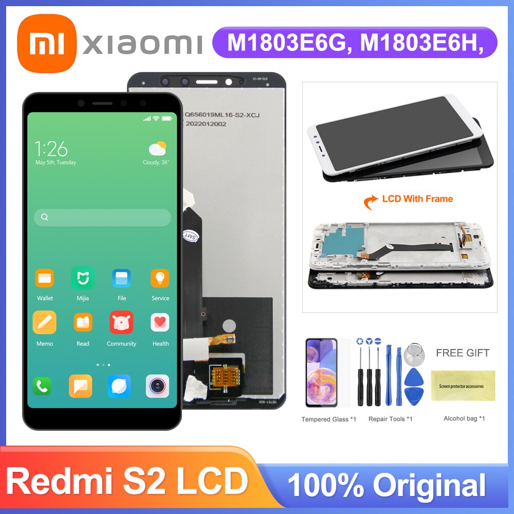 5.99''หน้าจอแสดงผล Lcd ดิจิไทเซอร์ แบบสัมผัส สําหรับ Xiaomi Redmi S2 ...