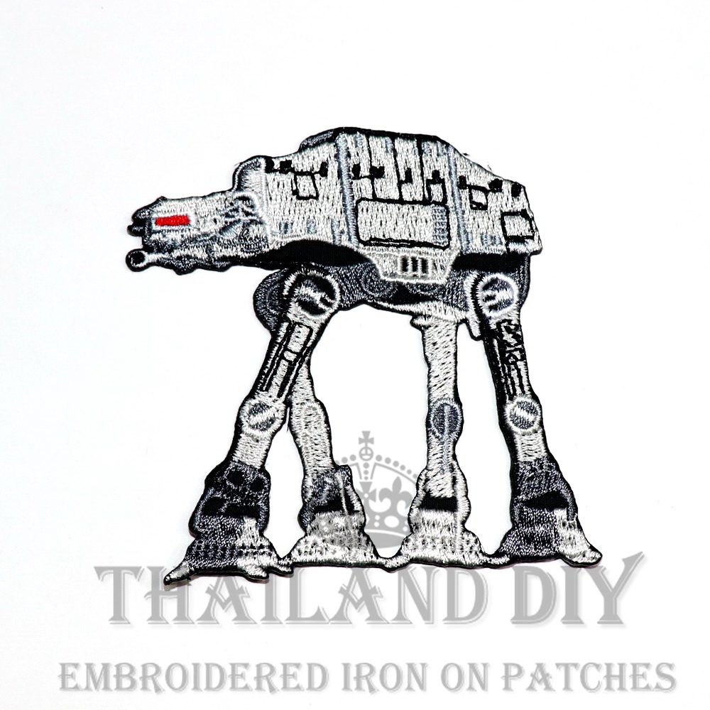 🚀 ตัวรีดติดเสื้อ 🛸 งานปัก AT-AT walker Star Wars Patch อาร์มติดเสื้อ สตาร์ วอร์ส WOP DIY ตัวรีด ...