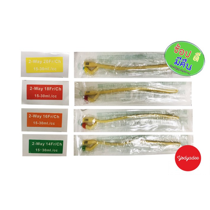 PROTECH/STAR FOLEY CATHETER 100% SILICONE COATED 2-WAY 5-30ML สายสวนโฟเลย์สองทาง โพรเทค/สตาร์ ...