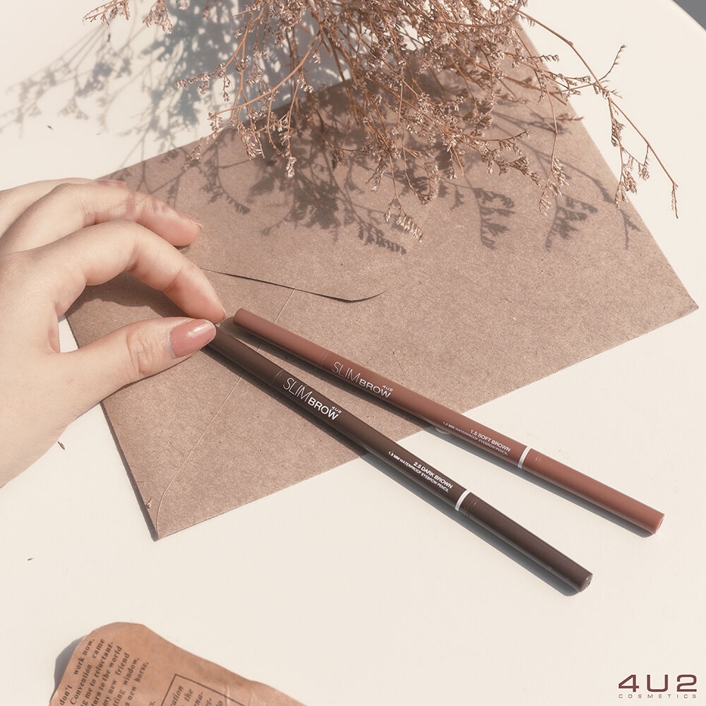 4U2 Slim Brow 1.5mm Waterproof Eyebrow Pencil 0.07g โฟร์ยูทู ดินสอเขียนคิ้วออโต้. | Shopee Thailand