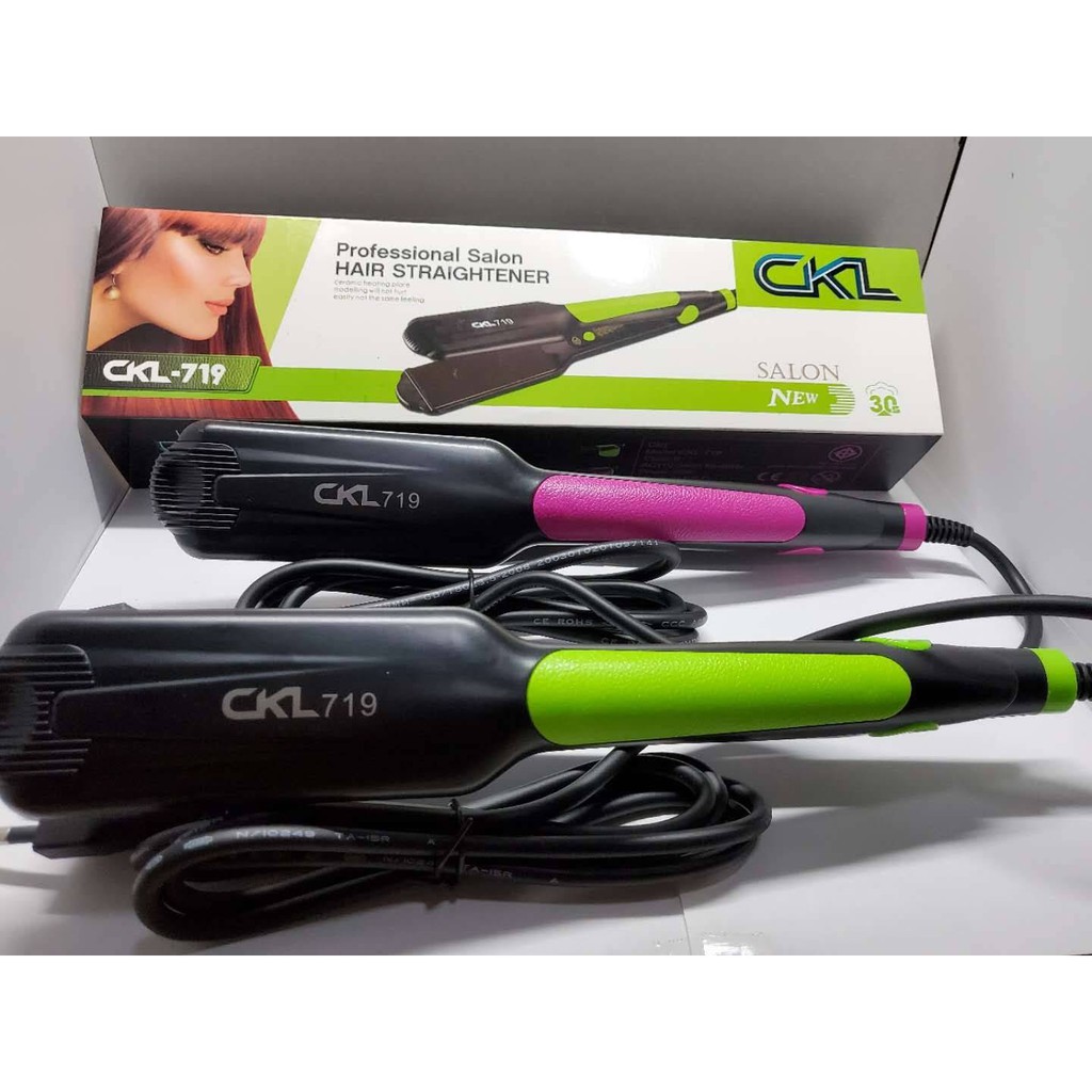 เครื่องหนีบผม CKL-719 หนีบผมตรงสวย แผ่นความร้อนแบบหน้ากว้าง มีให้เลือก 2 สี ของแท้ 100% มี มอก. ...