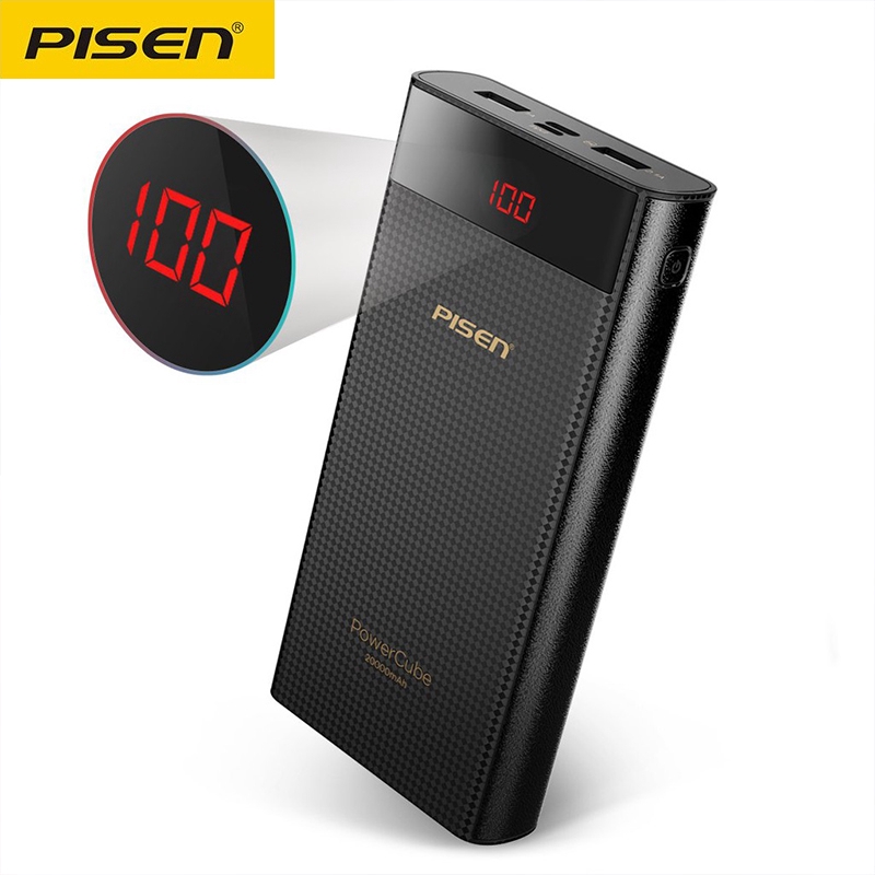 Pisen Power Bank 20000 Mah แบตเตอร ี่สำรอง รับประกัน 1 ปี สีดำ ...