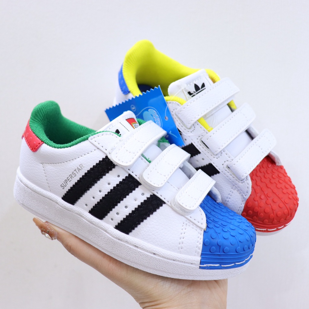 A × LEGO Superstar รองเท้าผ้าใบ รองเท้าวิ่ง สําหรับเด็กผู้ชาย ผู้หญิง ...