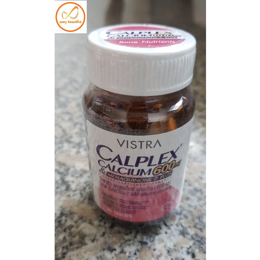 VISTRA CALPLEX CALCIUM 600 mg (วิสทร้า แคลเพล็กซ์ แคลเซียม) | Shopee ...