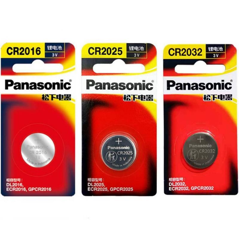 (แพคเดี่ยว) Panasonic CR2032, CR2025, CR2016 3V 1ก้อน แพคเดี่ยว ของแท้ ...