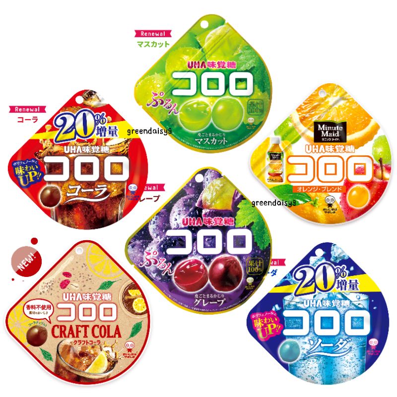 (🎊ของแท้จากญี่ปุ่นอร่อยติดใจ) UHA Cororo เยลลี่ญี่ปุ่นรสชาติผลไม้แท้ ...
