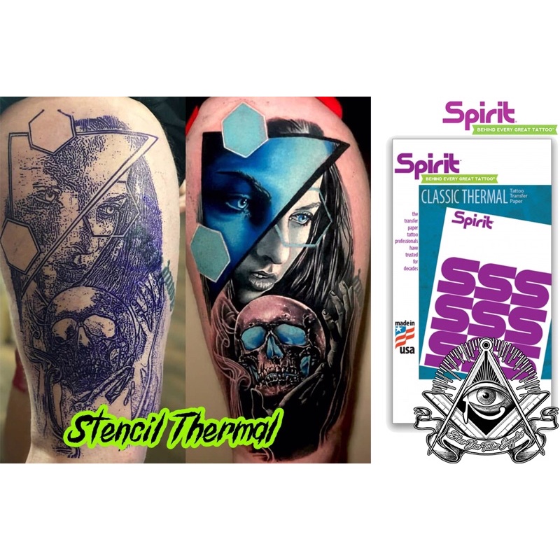 Spirit Behind Every Great Tattoo 10 Pcs.(กระดาษลอกลาย สปิริตแบบฟิล์ม ...