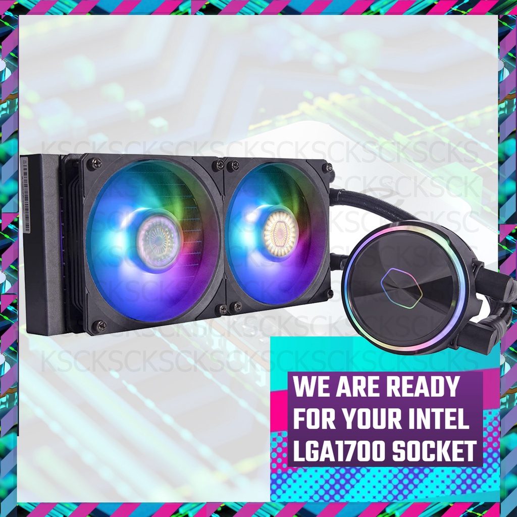 โปร ชุดน้ำปิด รองรับ GEN12 Cooler Master MasterLiquid PL240 Flux CPU ...