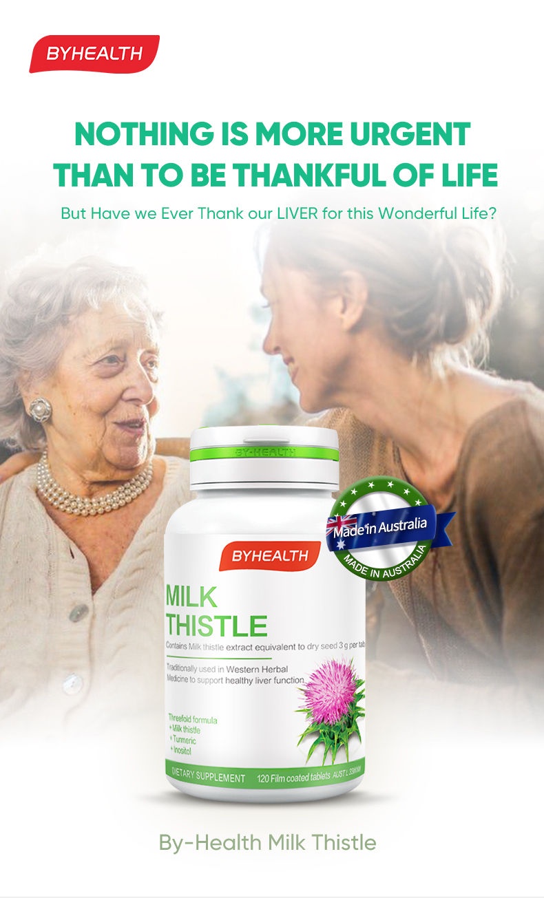 Byhealth Milk Thistle 120 Tablets With Turmeric (EXP:11 2023) | Shopee Thailand