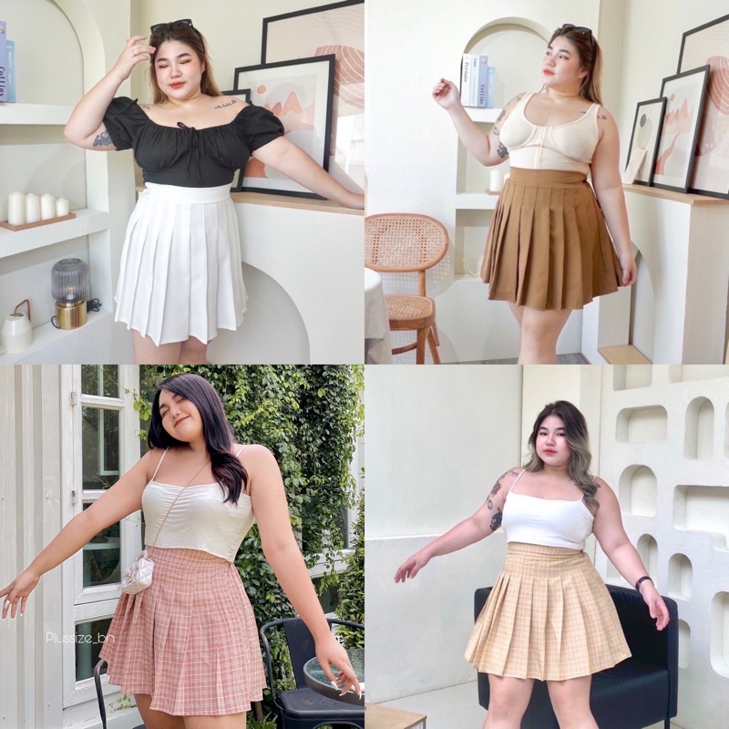 Tennis skirt 🎾 กระโปรงเทนนิสสาวอวบ กระโปรงสาวอวบ Plussize | Shopee Thailand