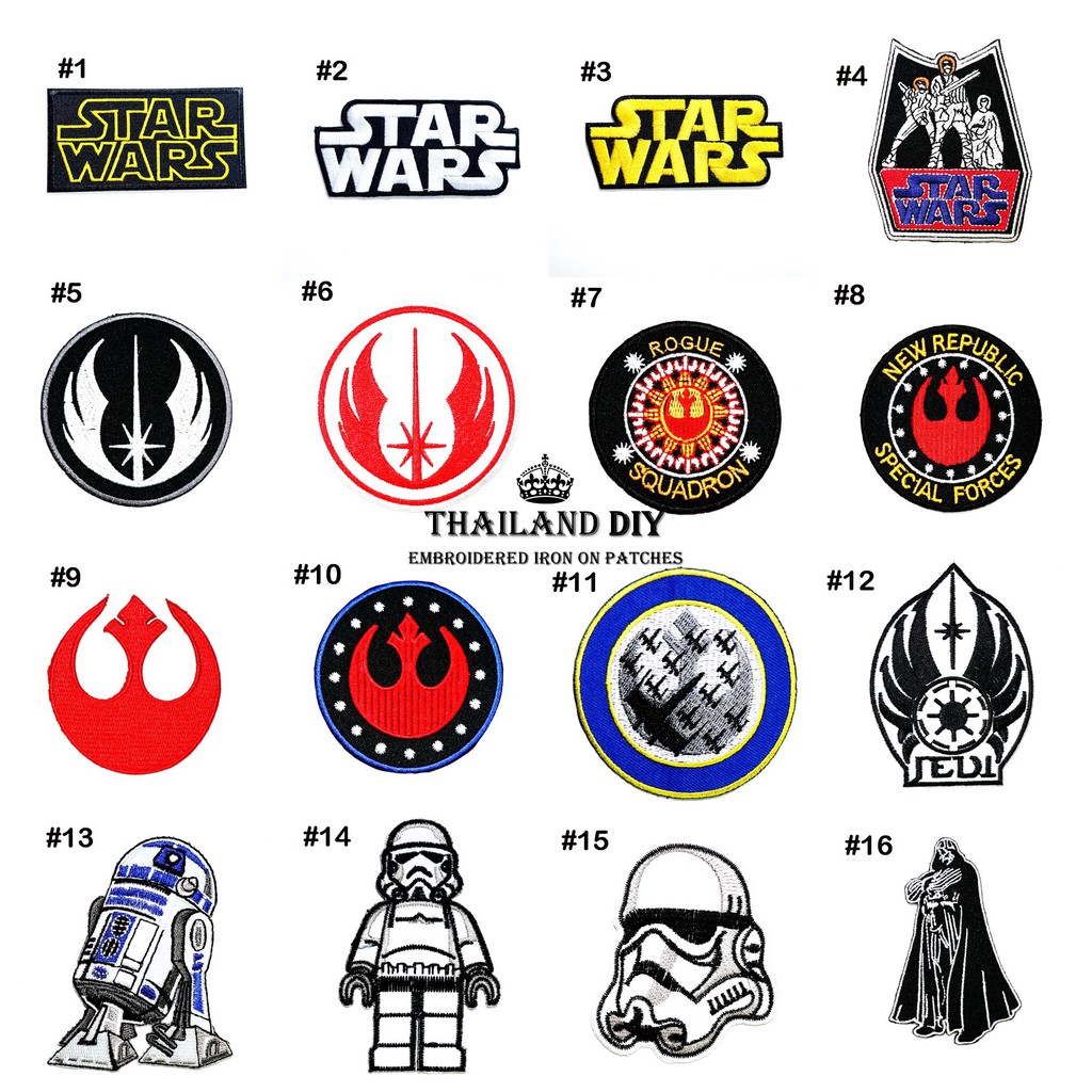 ตัวรีดติดเสื้อ Star Wars Patch อาร์มติดเสื้อ สตาร์ วอร์ส งานปัก wop เท่ๆ แนวๆ DIY ตัวรีด อาร์ม ...