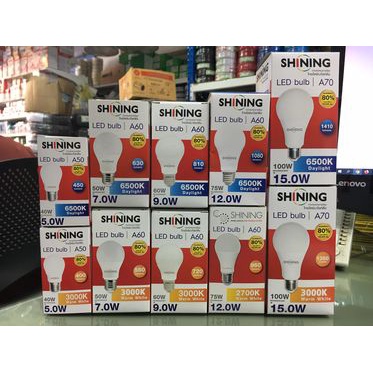 TOSHIBA SHINING หลอดไฟ LED 5W / 7W / 9W / 12W /15W ขั้ว E27 | Shopee ...