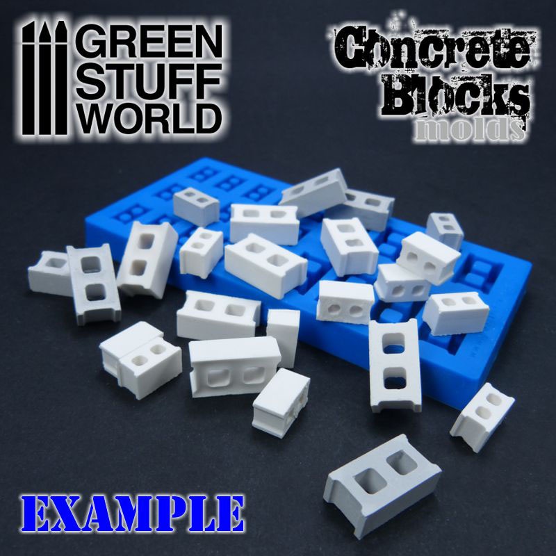 ตัวหล่อบล็อคอิฐ ทำฉาก Silicone molds - Concrete Bricks Diorama WWII ...