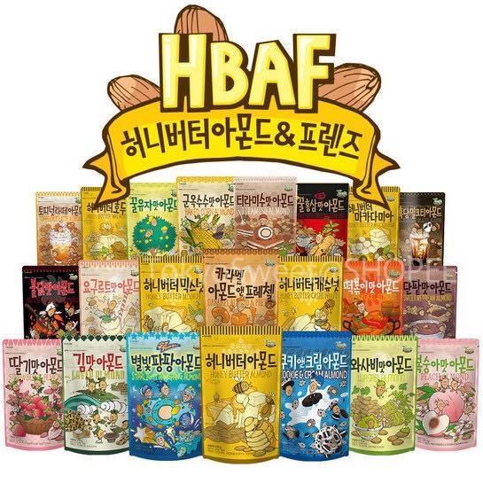HBAF Almond - เอชบีเอเอฟ อัลมอนด์เกาหลี มี 12 รสให้เลือก | Shopee Thailand