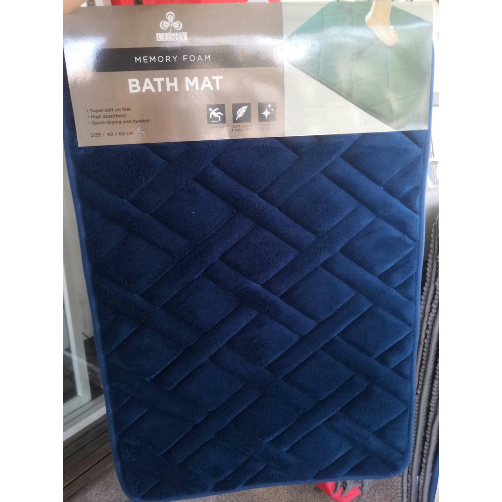 พรมกันลื่น BATH MAT MEMORY FOAM ขนาด 40x60 cm. by Cushy | Shopee Thailand