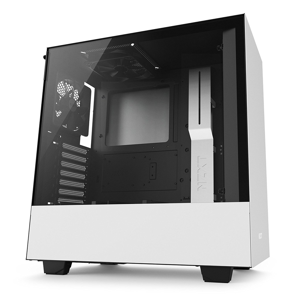 NZXT H500i Compact Mid Tower Case with Lighting and Fan Control White ...