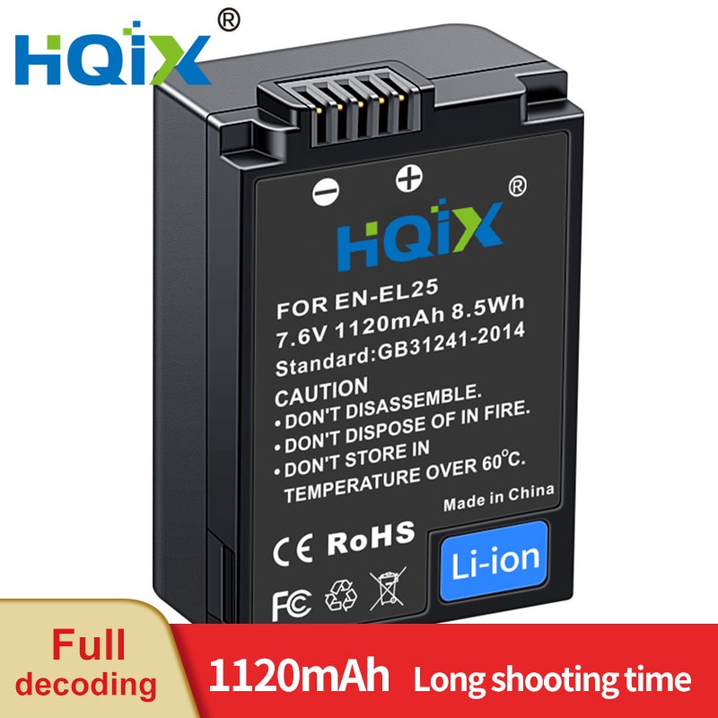 HQIX for Nikon Z50 Z fc Zfc Camera EN-EL25 Charger Battery | Shopee ...