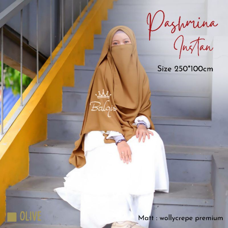 จัมโบ้ INSTANT PASHMINA 250*100ซม. DOLLYCREPE โดย BALQIS HUMAIRA ...