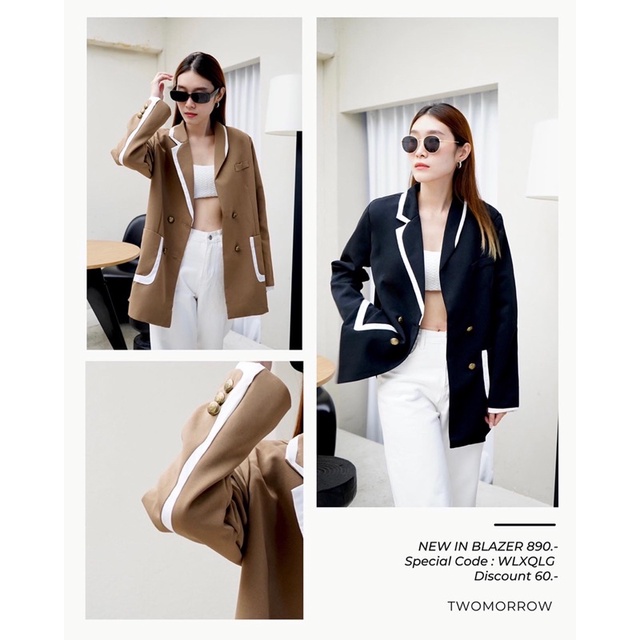 TWOMORROW l Blazer two-tone | Shopee Thailand