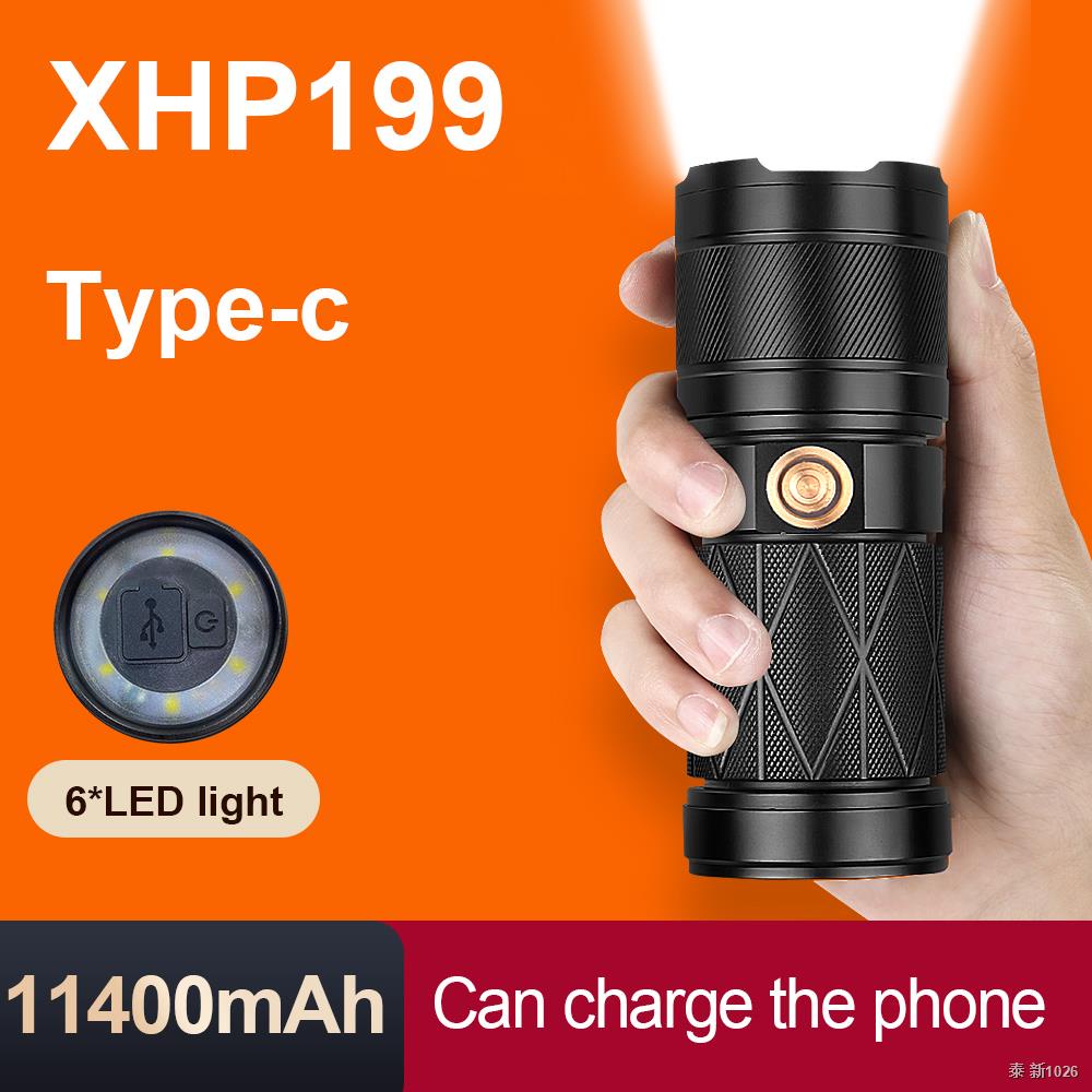 2021 Newest XHP199 Rechargeable Flashlight LED Torch Light USB Powerful ...