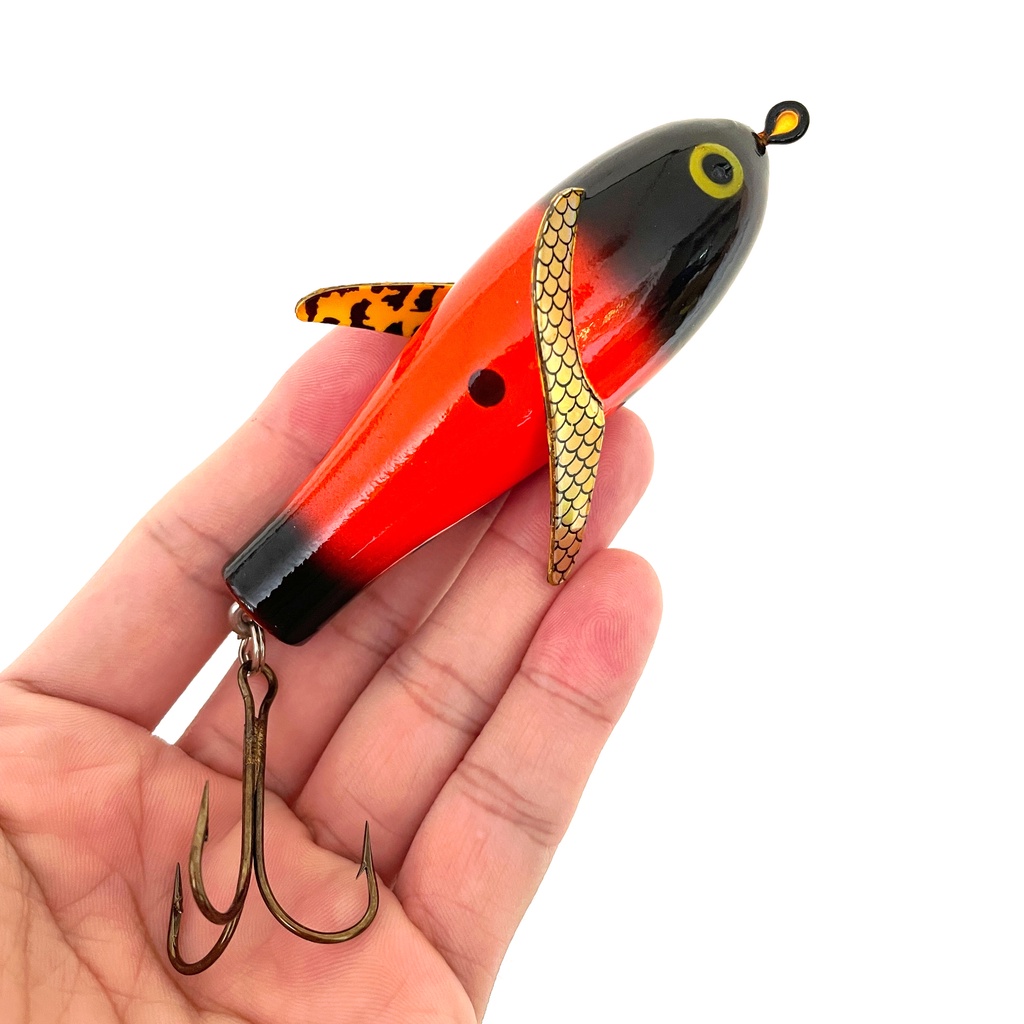 เหยื่อใบพัด จากไม้ Lucky Strike "Alaska wild fin" 9.0 cm. 20 g. ตกปลา ...