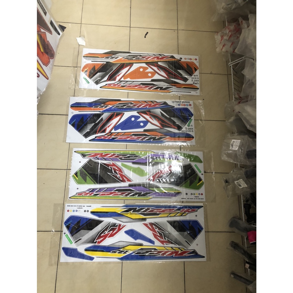 สติ๊กเกอร์ NICE 125 เคลือบเงาแท้ Honda ไนท์ | Shopee Thailand