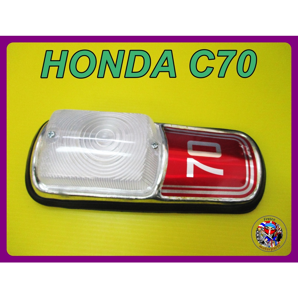 โลโก้บังแตร ไฟหรี่ สีแดง - Honda C70 Cub 70 Position Lamp Light "RED ...