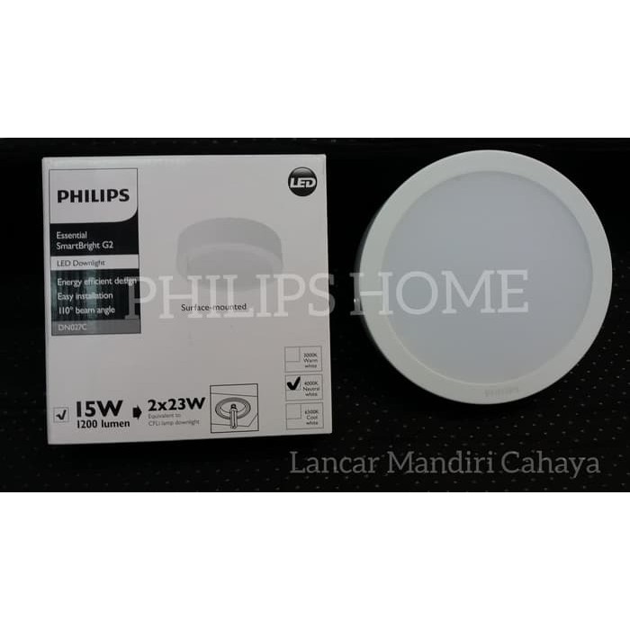 Philips ไฟ Led Dn027c Led12 15w - Cool สีขาว | Shopee Thailand