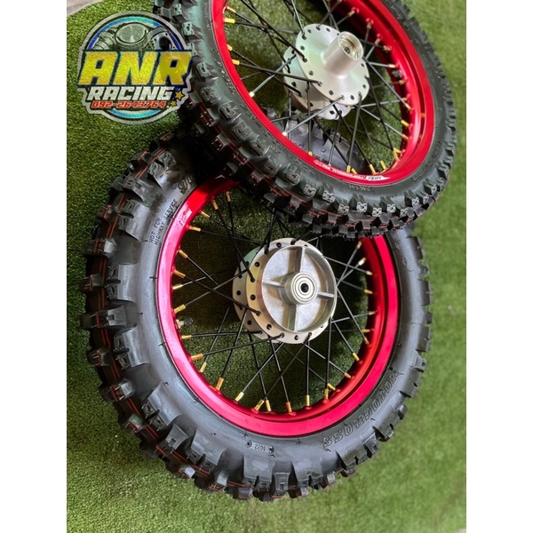 ️ ล้อวิบาก msx/ksr 17/14 พร้อมใส่ยางให้เลยพร้อมใส่ขี่ตรงรุ่นทรงวิบาก 1.40x17,1.60x14+ลูกปืน ...