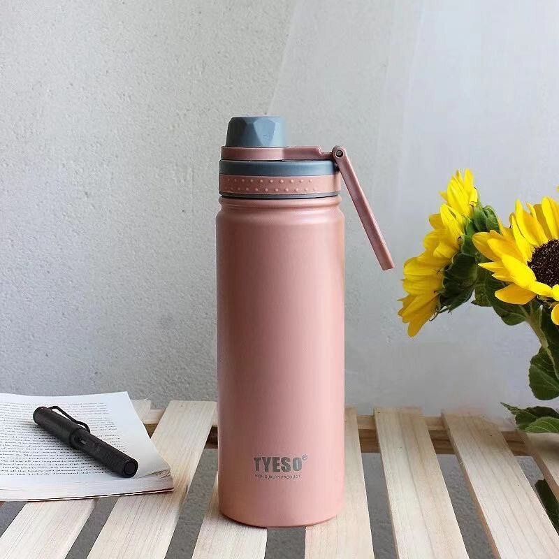 พร้อมส่ง!!แก้วเก็บอุณหภูมิ 530ML TYESO แท้ ขวดกระบอกน้ำ สแตนเลส304 เก็บความร้อน-เย็น มีหูหิ้ว มี ...