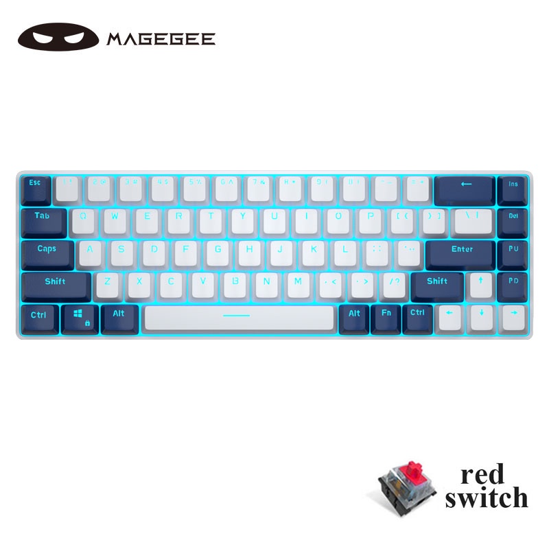 Magegee MK-Box คีย์บอร์ดเล่นเกม แบบใช้สาย 68 คีย์ Type-C 60% มีไฟแบ็ค ...