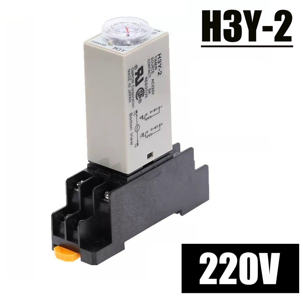 H3Y-2 , H3Y-4 Timer Relay Time Relay with Base Socket | Shopee Thailand