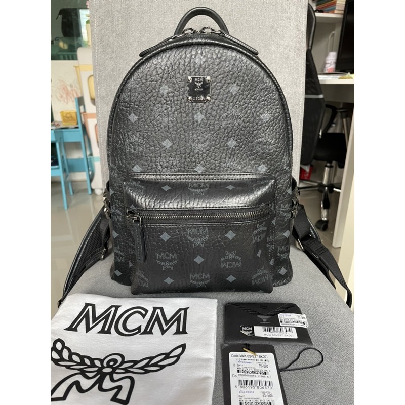 กระเป๋าเป้ Like new MCM Backpack size S สีดำ | Shopee Thailand