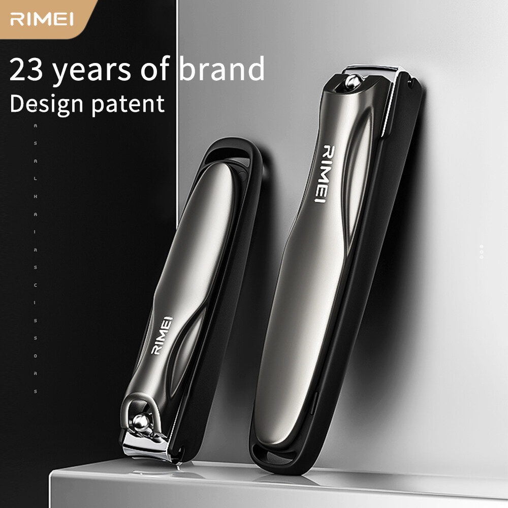RIMEI Nail clipper กรรไกรตัดเล็บ กรรไกรตัดเล็บสเตนเลสโค้งงอใบมีดเครื่อง ...